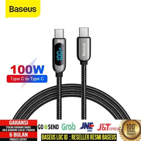 Jual Baseus Kabel Data Type C To Type C W Pd Fast Charger Led Display Shopee Indonesia