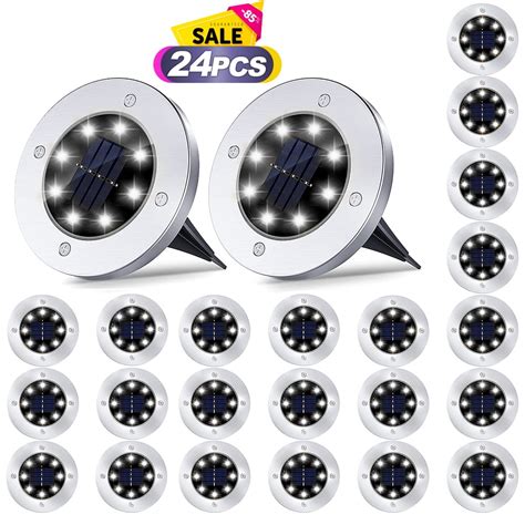 Solar Ground Lights 8 Led Solar Garden Lights Outdoor Waterproof