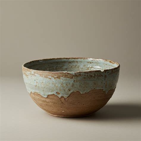 A Handcrafted Ceramic Bowl With A Rough Texture Featuring Earthy Brown