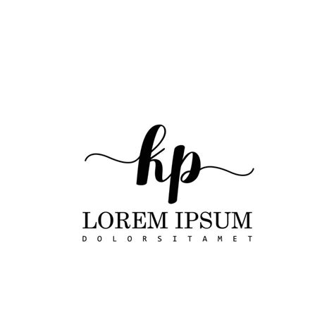 Kp Initial Handwriting Template Design 28336640 Vector Art At Vecteezy