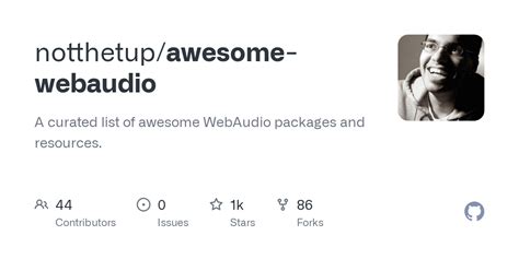 Github Notthetup Awesome Webaudio A Curated List Of Awesome Webaudio Packages And Resources