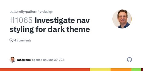 Investigate Nav Styling For Dark Theme · Issue 1065 · Patternfly