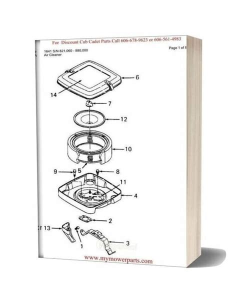Cub Cadet Parts Manual For Model 1641 Sn 821060 880000 Pdf Download Cub Cadet Service Manual