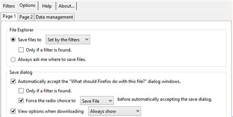disable open with option on firefox downloads force firefox to