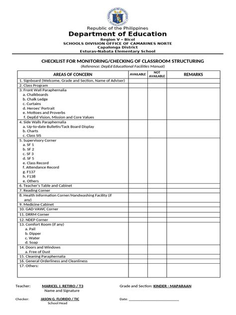 Classroom Structuring Pdf