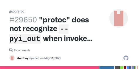 protoc does not recognize ` pyi out` when invoked via `grpc tools