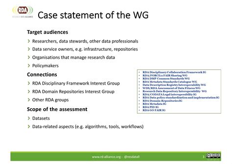 Updates On The Fair Data Maturity Model Rda Working Group And The Dg Rtd