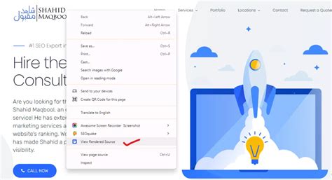 view rendered source compare html and spot issues seowallet