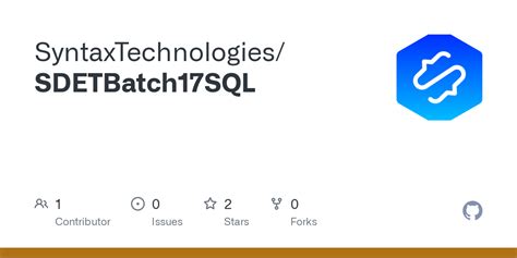 Github Syntaxtechnologiessdetbatch17sql