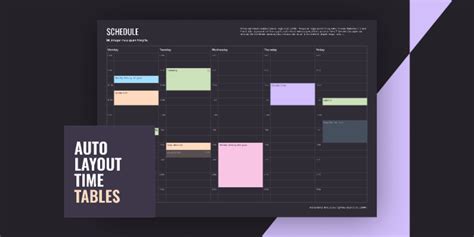 Auto Layout Time Table Figma