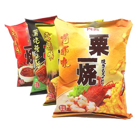 四洲粟一烧80g烧烤味龙虾味玉米条栗米棒膨化休闲零食小吃包装虎窝淘