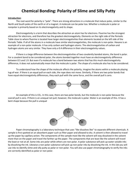 Chemical Bonding Polarity Of Slime And Silly Putty At Natalie Hawes Blog