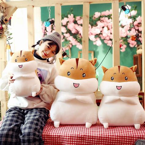 Soft Hamtaro Hamster Doll Spt Miniso Imported Chocolate Hamster Doll