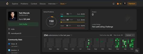 leetcode codingjourney dsa codelife problemsolving… yash marode