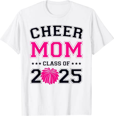 Senior Cheerleader Mom Cheer Class Of 2025 Graduation Women T Shirt