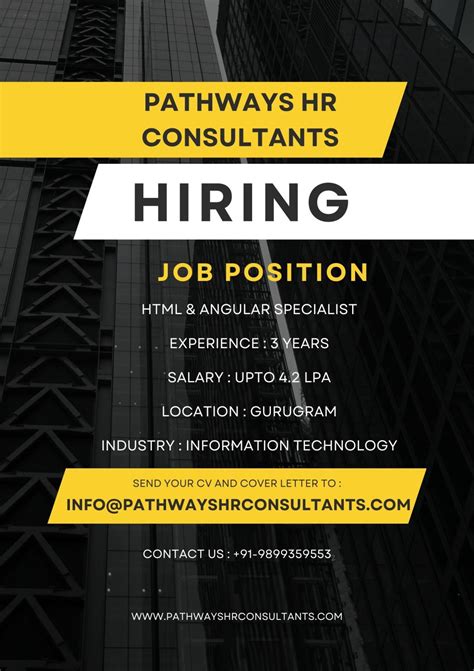 Pathways Hr Consultants On Linkedin Hiringalert Html Angular Gurugramjobs Grabtheopportunity