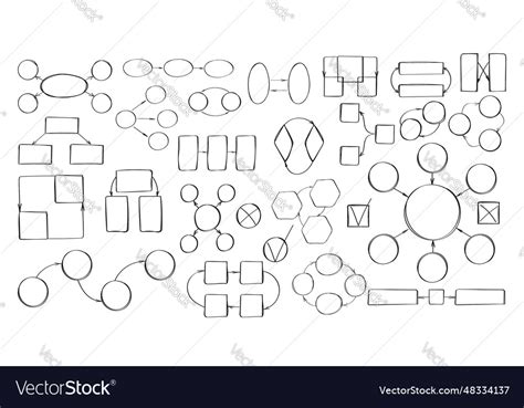 Doodle Step Infographics Set Circle Arrow Vector Image