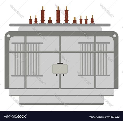 Electrical Transformer On A White Background Vector Image