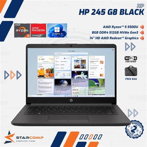Jual HP 245 G8 AMD Ryzen 5 5500 8GB 512GB 14 HD WIN 11 Shopee Indonesia