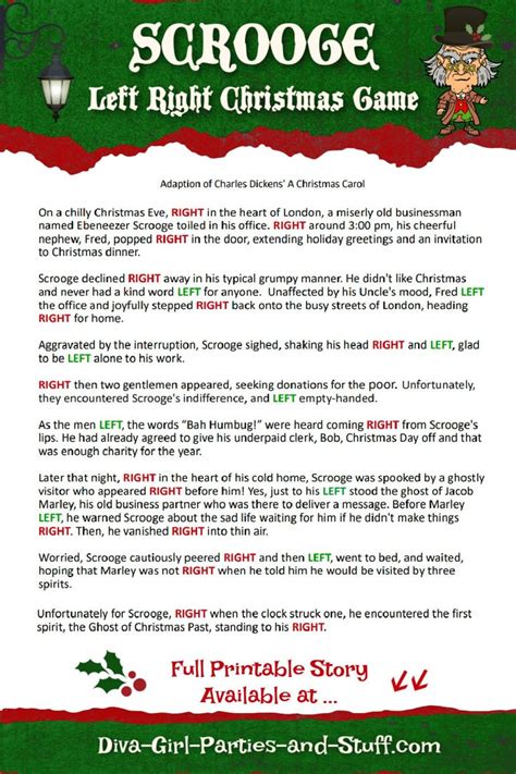 Right Left Christmas Game Free Printable Printable New Year Banners