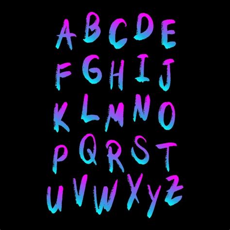 Premium Vector Free Vector Gradient Alphabet Set Of Letters Hand