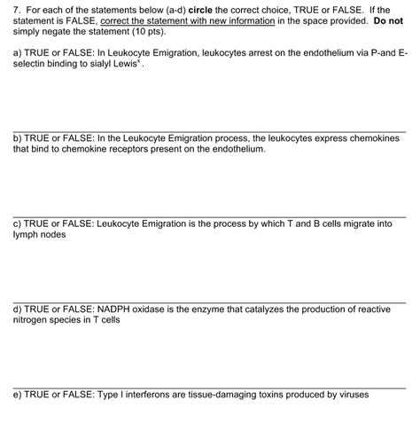 solved 7 for each of the statements below a d circle the
