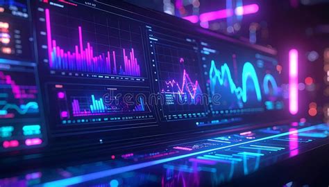 Data Visualization Insights Digital Workspace Infographic Futuristic Close Up Technology Trends