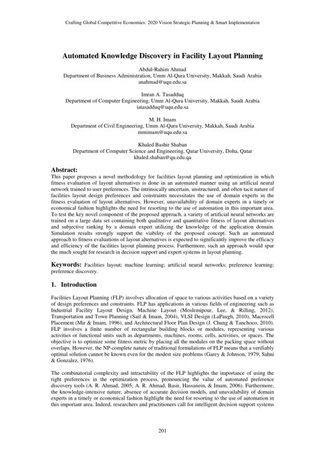 Pdf Automated Knowledge Discovery In Facility Layout Planning