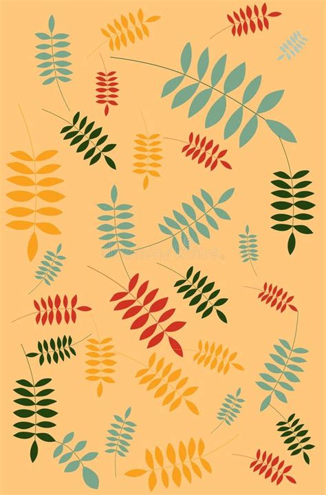 Simple Leaf Pattern Stock Vector Illustration Of Colors