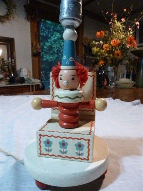 Vintage Clown Nursery Lamp 1960s Jack In The Box Style Nursery