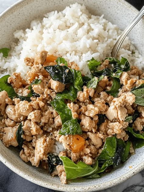 Irresistible Ground Chicken And Basil Rice Bowl Under 30 Minutes