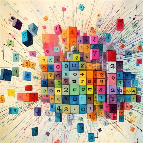 Premium Ai Image Exploring Math Squares With A Vibrant And Colorful Science Background