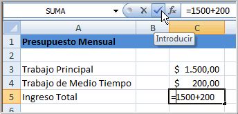 Excel 2007 Cómo crear fórmulas simples