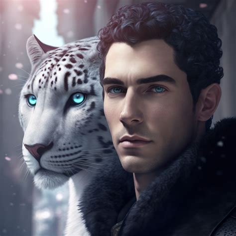 Ash And His Snow Leopard Gestaltwandler Kriegerin Realistisch
