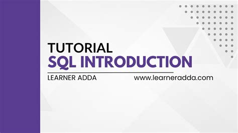 Sql Introduction Sql Tutorial What Is Database Why To Learn Sql Youtube