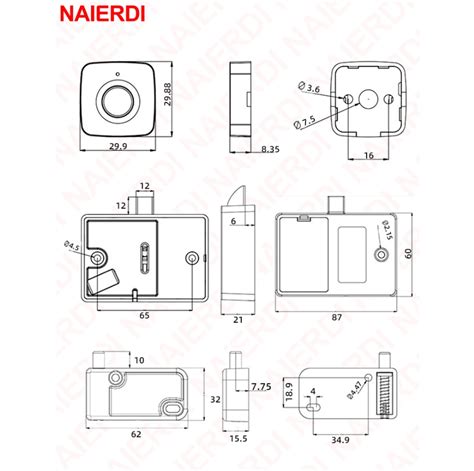 Naierdi Keyless Fingerprint Padlock Biometric Smart Lock For Cabinets