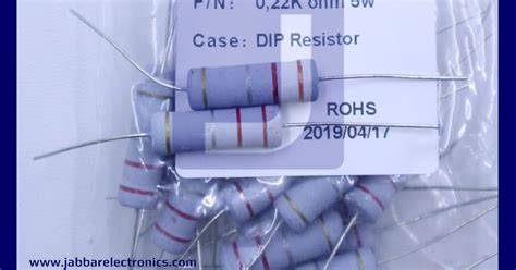 MACAM MACAM KOMPONEN ELEKTRONIK JUAL RESISTOR 0 22K Ohm 5w DIP