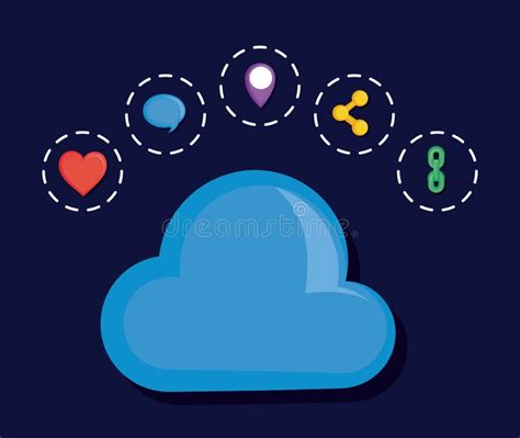 Social Media Cloud Computing Concept Stock Vector Illustration Of Electronic People