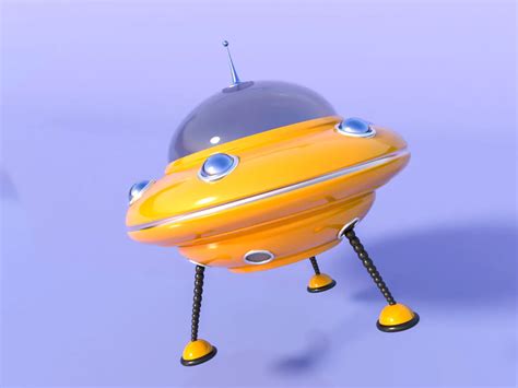 Cartoon Flying Saucer 3d Model Pixlnexs Store