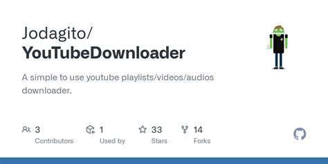 GitHub Jodagito YouTubeDownloader A Simple To Use Youtube Playlists Videos Audios Downloader