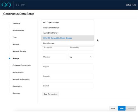 Other S3 Compatible Object Storage Setup