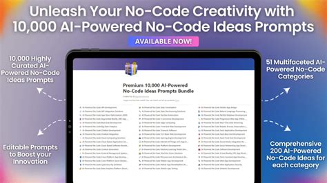 premium 10 000 ai powered no code ideas prompts bundle
