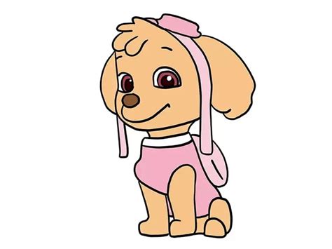 آموزش گام به گام نقاشی سگ های نگهبان اسکای برای کودکان