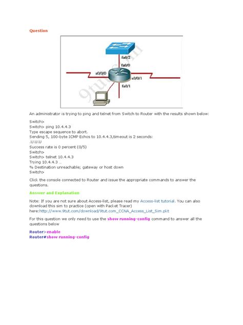 4 9tut com ccna access list sim pdf ip address networks