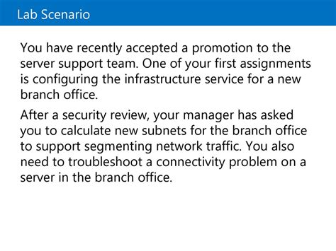 Microsoft Official Course Implementing Ipv4 Module 5 Online