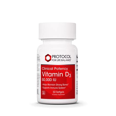 Vitamin D3 50000 Iu Clinical Potency 50000 Iu Protocol For Life Balance