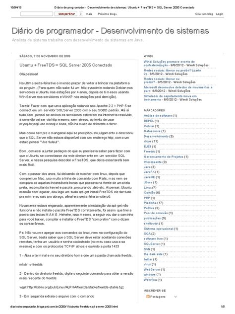 Tutorial Freetds Moodle Pdf Pdf Linux Ubuntu Sistema Operacional