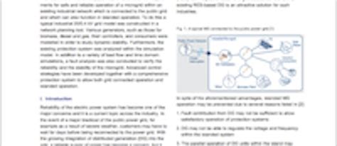 Design Of Industrial Microgrids Microgrid Knowledge