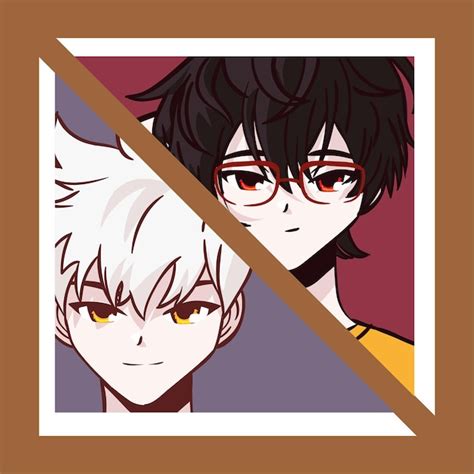 Anime Two Men Premium Vector