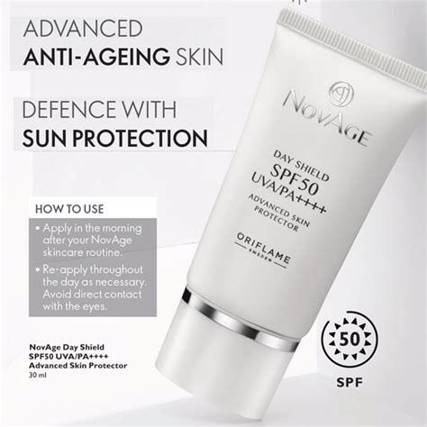 ออริเฟลม 34143 NOVAGE ครีมกันแดด เดย์ชิลด์ SPF50 UVA PA 4Plus ปกป้องผิว ...